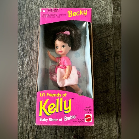 Toys | Vintage 1995 Lil Friends Of Kelly Barbies Baby Sister Becky ...